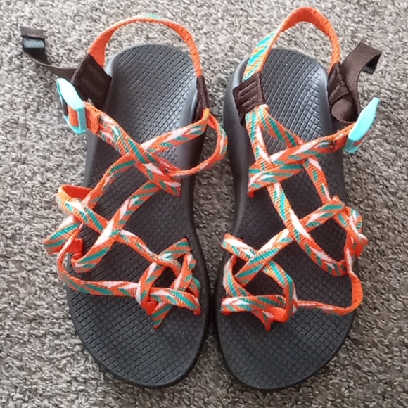 Chaco | Shoes | Chaco Z Cloud X2 Orange And Teal Classic Sandal | Poshmark